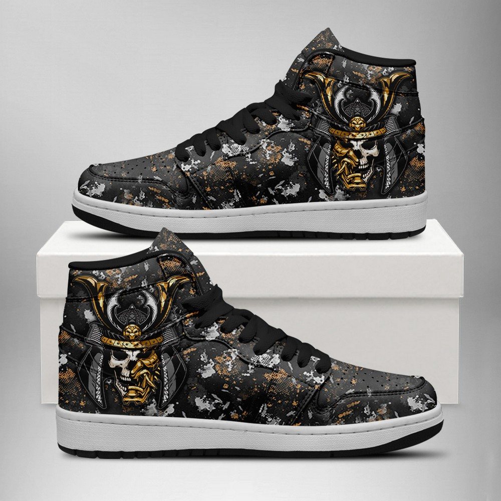 Golden Samurai Skull Shoes - Shoesmates