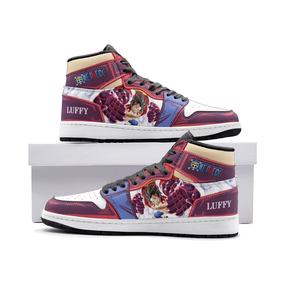 Monkey God Luffy One Piece Air Jordan 1 High Top Shoes - Shoes Mates