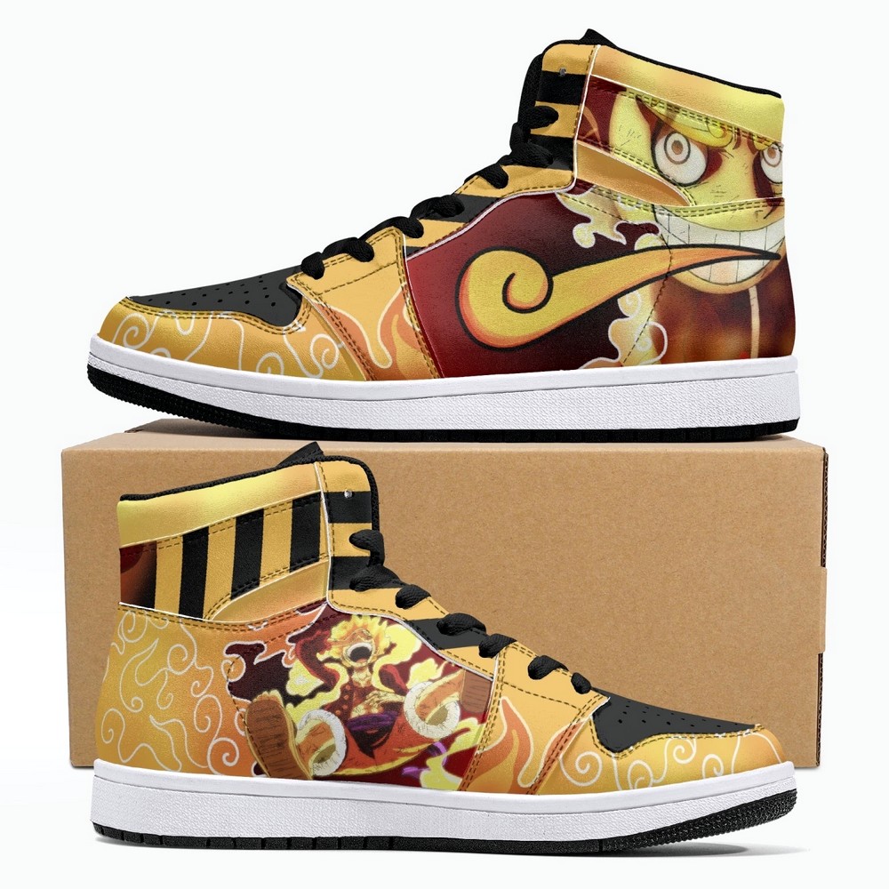 Sun God Luffy One Piece JD1 High Top Shoes - Shoes Mates
