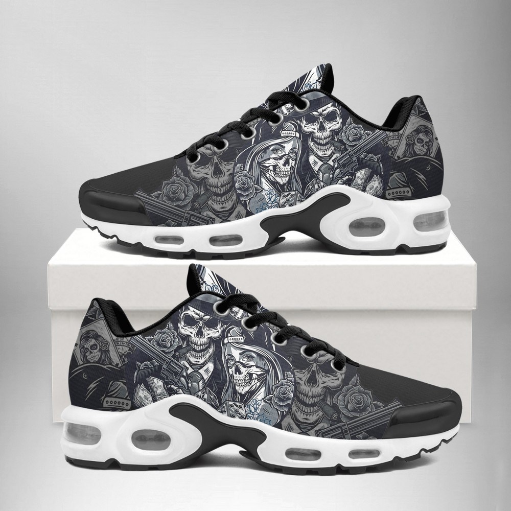 Vintage Chicano Tattoo Skull AM Shoes - Skull Shoes - Shoesmates